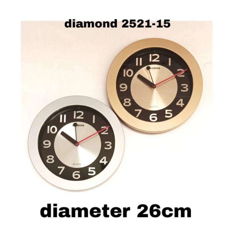 Jual Jam dinding diamond seri 2521-15 ukuran 26 cm | Shopee Indonesia