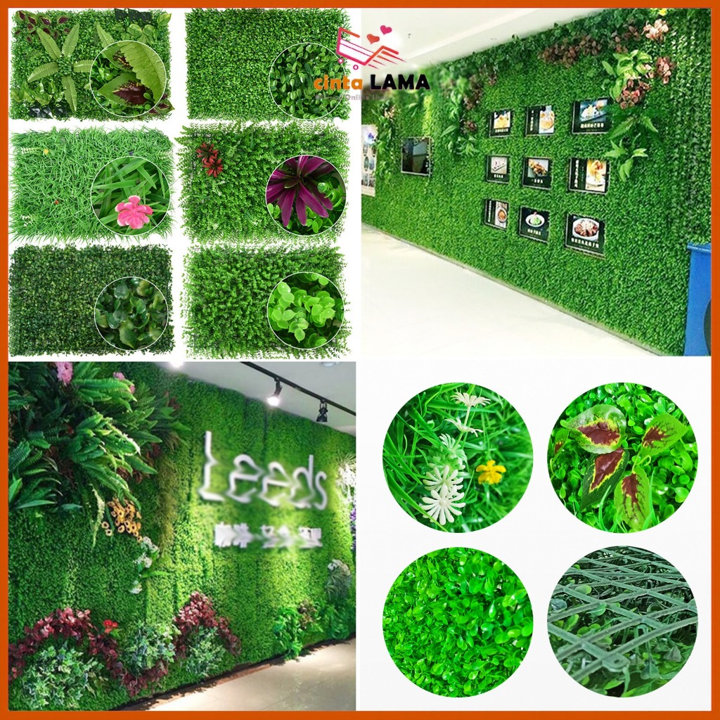 Jual Rumput Bunga Plastik Dinding Dekorasi Dinding - Vertical Garden ...