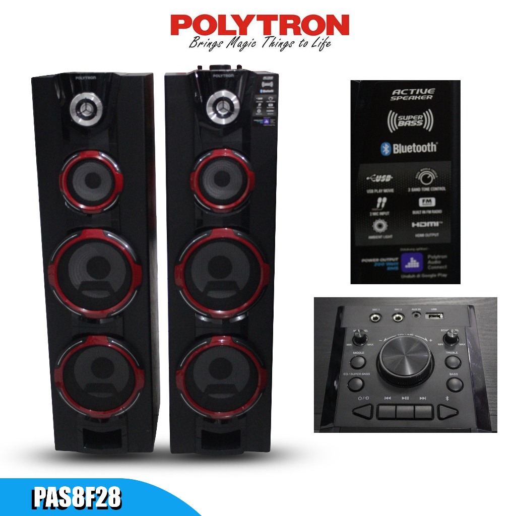 Jual Polytron Active Speaker Bluetooth PAS-8FF28 / PAS8FF28 | Shopee ...
