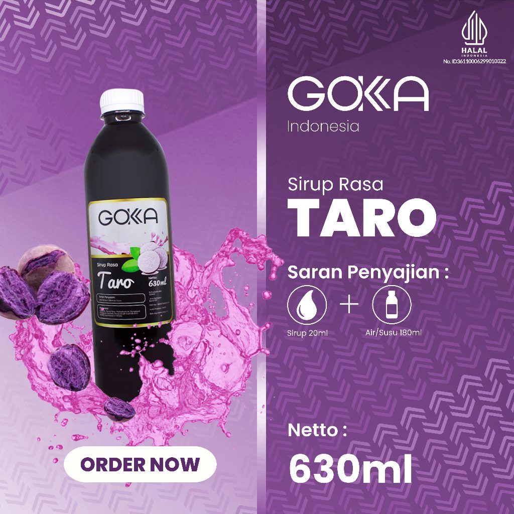 Jual Minuman Sirup Gokka Rasa Taro / Syrup Taro Gokka 630ml | Shopee ...