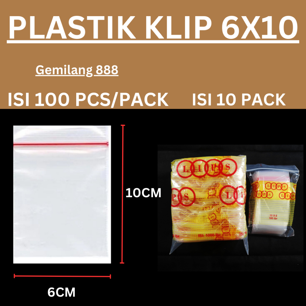 Jual Plastik Klip uk 6x10 (1000 lbr), plastik obat, plastik zipper ...