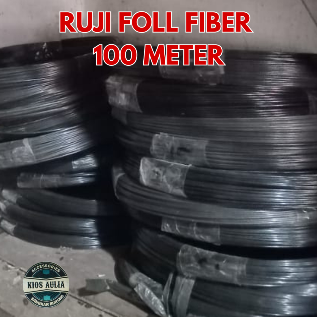 Jual RUJI JERUJI ROLL FIBER GULUNG HITAM PANJANG 100 METER SANGKAR ...