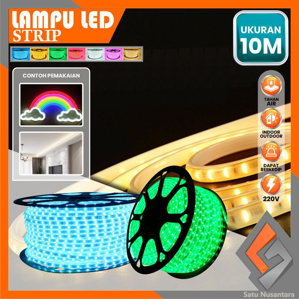 Jual SN-C883 Lampu LED Strip Selang 5050 UK 10M 220V Fleksibel ...