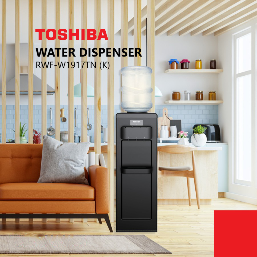 Jual Toshiba Dispenser Galon Atas RWF-W1917TN(K) Top Loading Kompresor ...