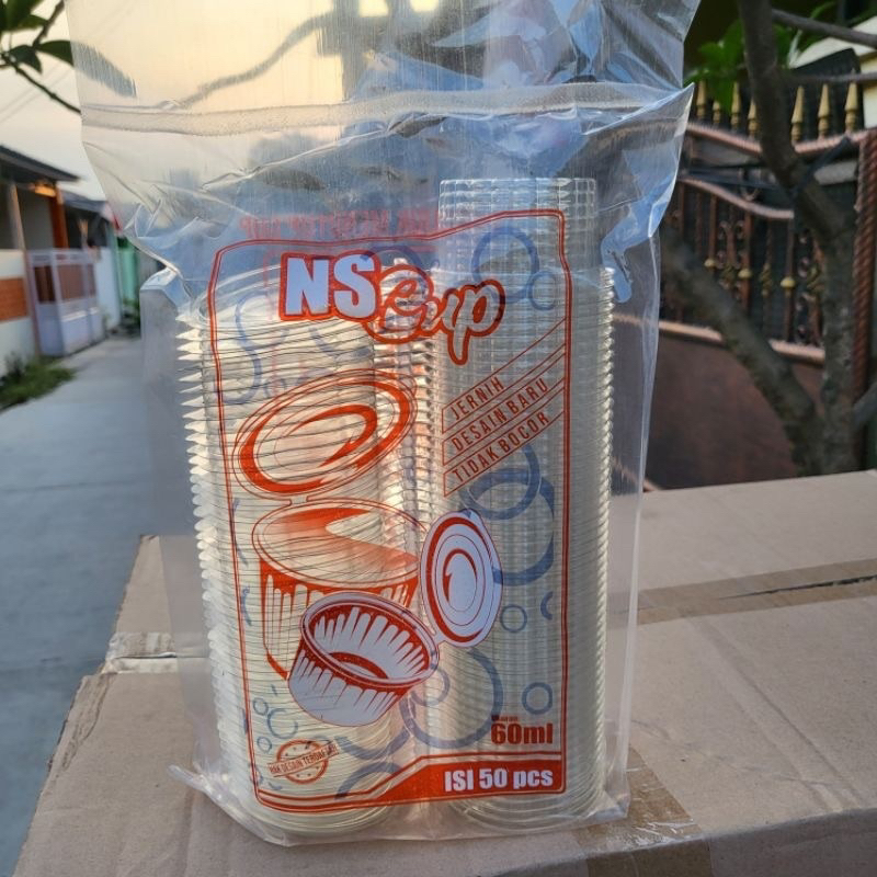 Jual cup mika puding & sambel merk NS 60ml 1pc isi 50set | Shopee Indonesia