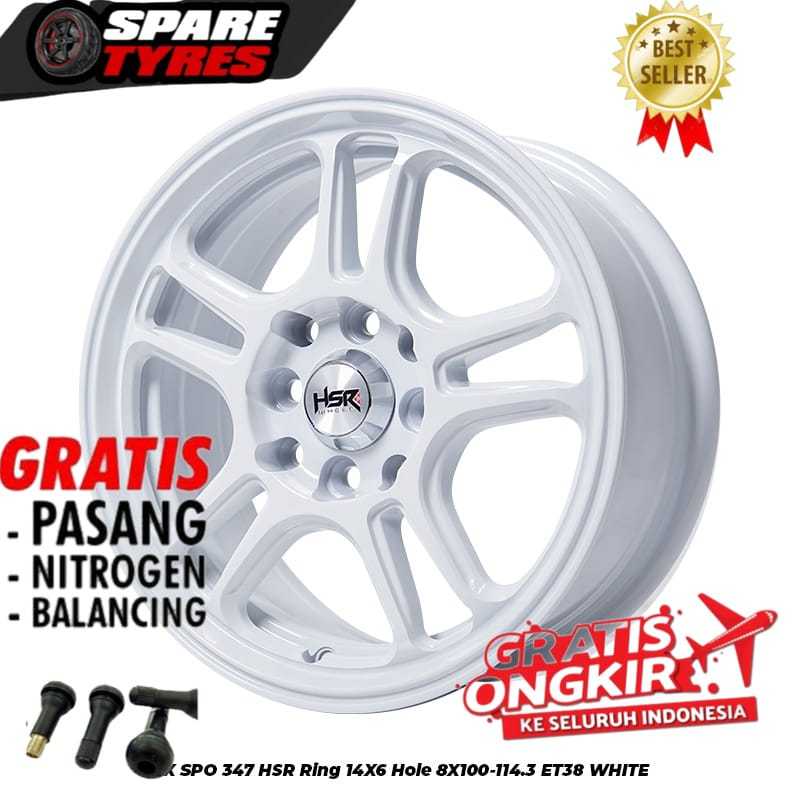 Jual Velg Mobil Racing Ring 14 Nx Spo R14 Lebar 6 Pcd 8x100-114,3 Et38 Warna White | Shopee ...