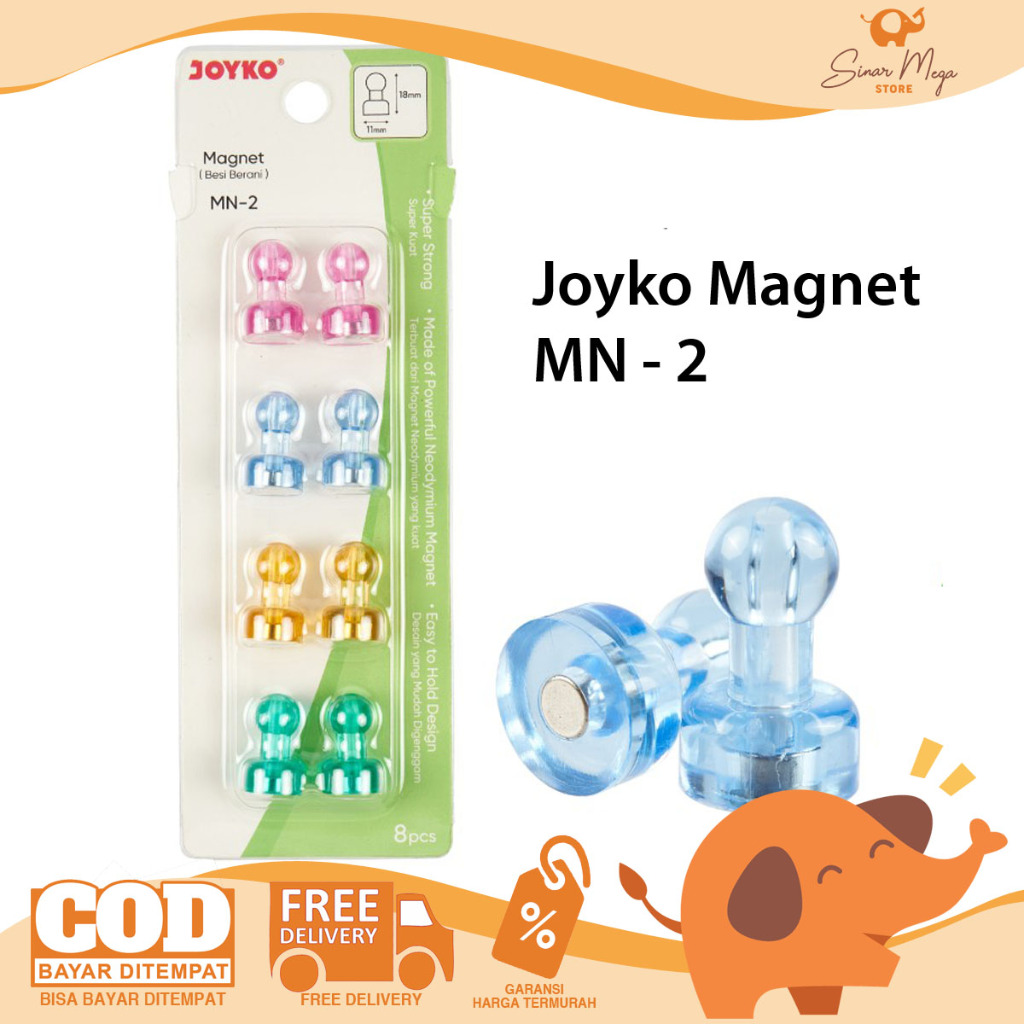Jual Joyko Colour Magnet MN-2 / Magnet Warna Kecil / Magnet Papan Tulis ...