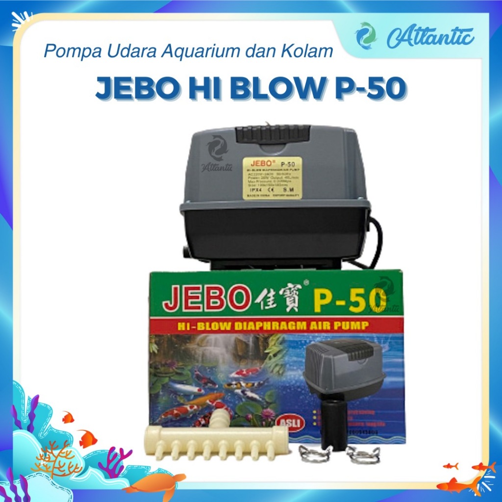 Jual Jebo P-50 Pompa Udara Aerator Hi-Flow Air Pump Blower Pompa ...