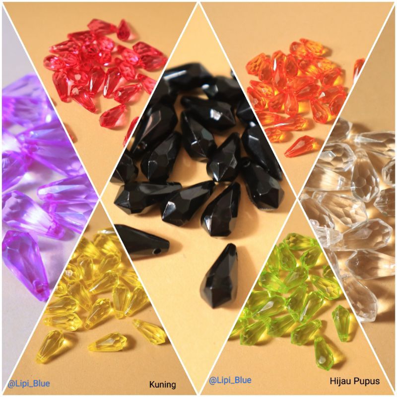 Jual Manik Acrylic Tetes| bahan aksesoris kalung gelang manik manik ...