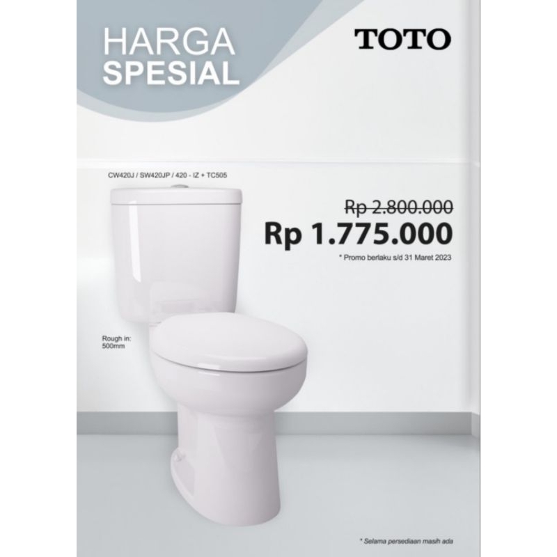 Jual Closet Duduk Toto CW 420 J / SW 420 J / Closet Duduk Toto Set ...