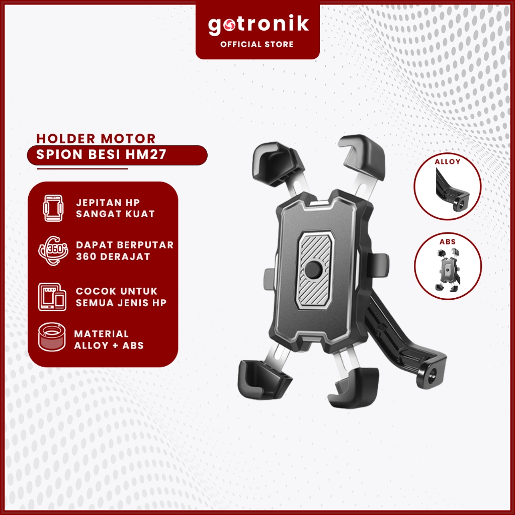Jual Holder Hp Di Spion Motor Gagang Besi HM27 Phone Stand Penyangga ...