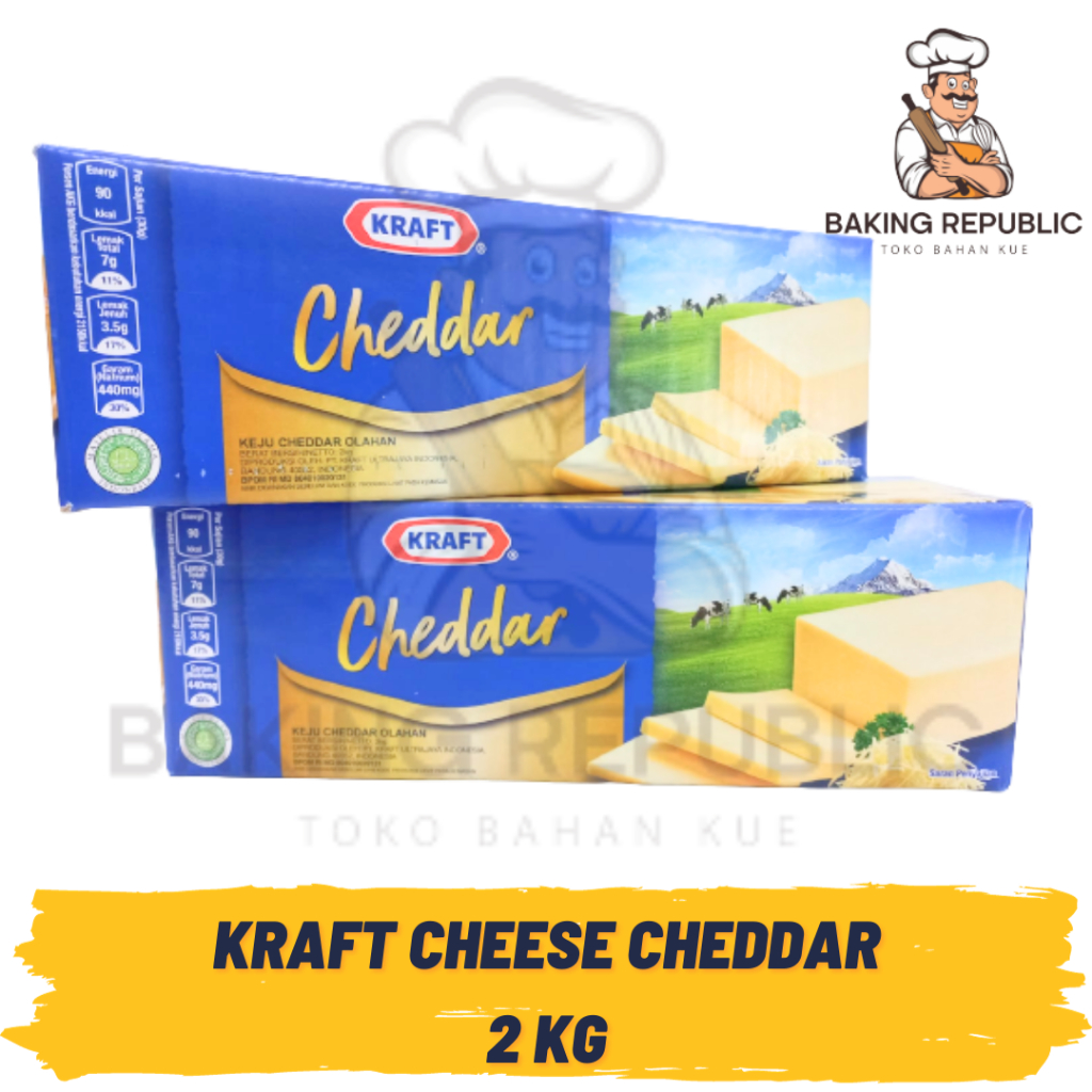 Jual KRAFT CHEESE CHEDDAR 2kg EXP 11-2025 | KRAFT KEJU CHEDDAR | Shopee Indonesia