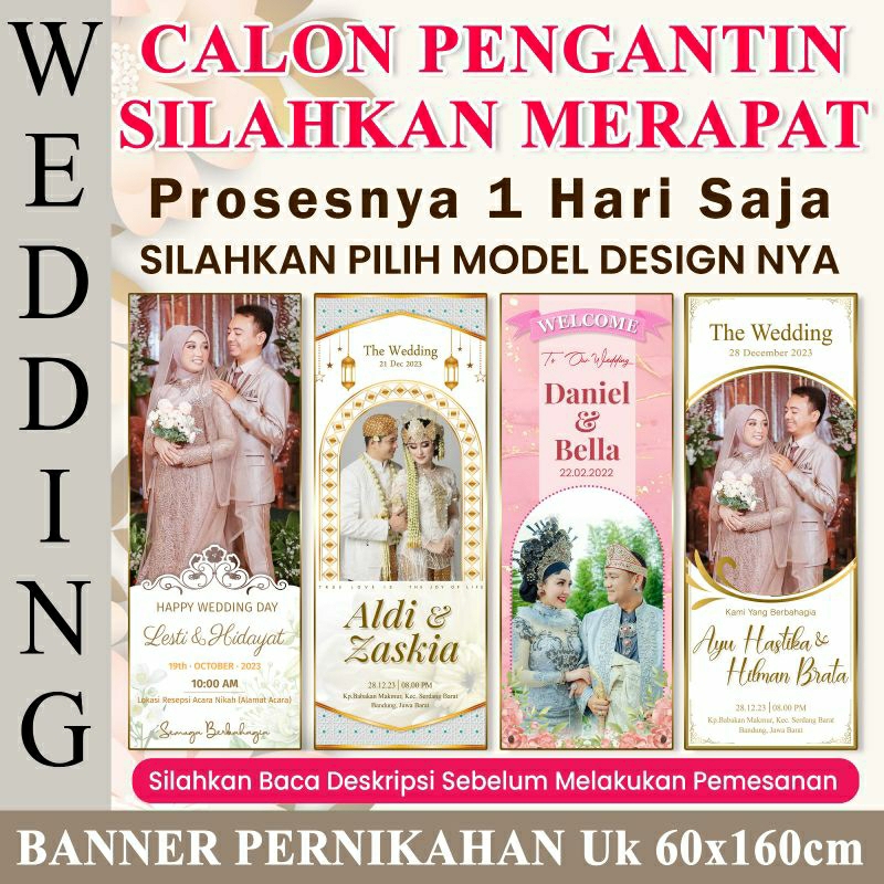 Jual Cetak Spanduk Banner Wedding Weding Pernikahan | Shopee Indonesia