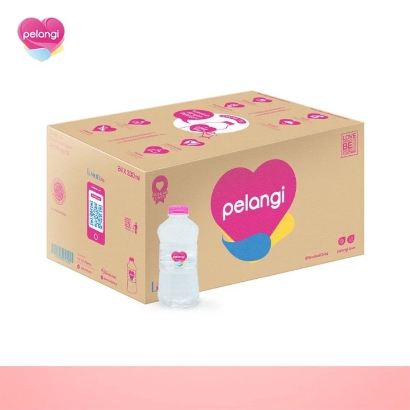 Jual Air Minum Pelangi 330ml Mineral Kemasan 24 Botol 1 Dus | Shopee ...