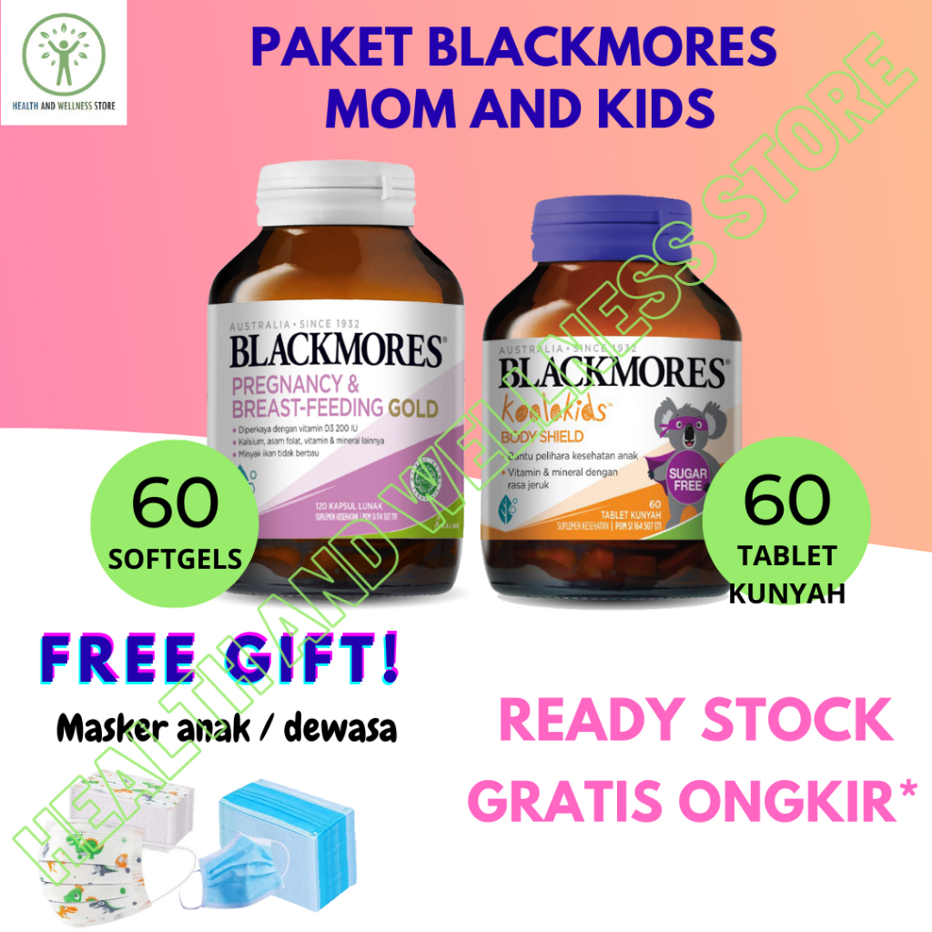 Jual Blackmores Pregnancy Breastfeeding 60 Kapsul Dan Blackmores Kids ...