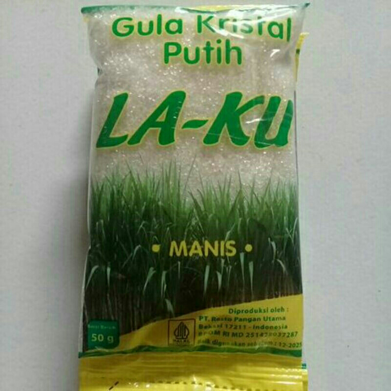 Jual ~MOS~ Gula Sachet Laku 50 gr. Gula Pasir Sachet. Gula Kristal ...