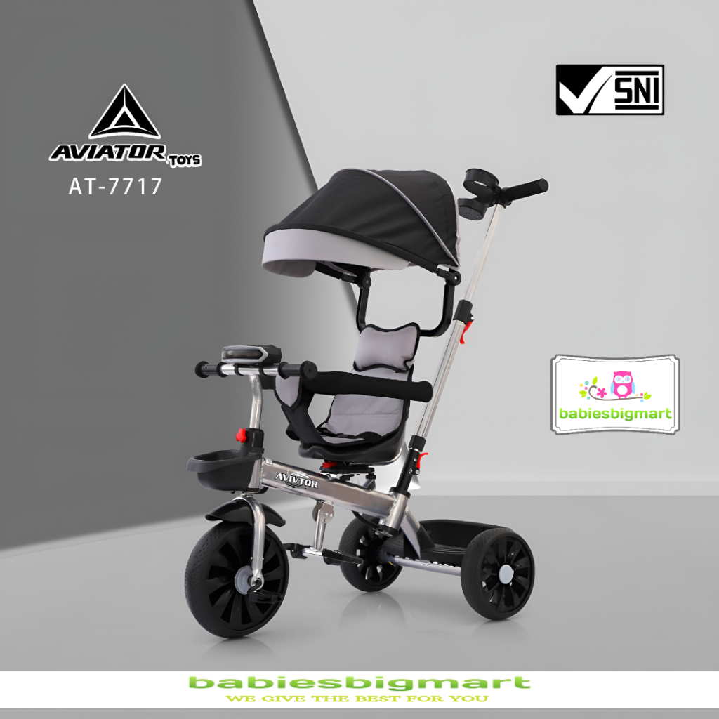 Jual Sepeda Anak Roda 3 Tiga Tricycle Aviator AT 7713 / AT 7717 Musik ...