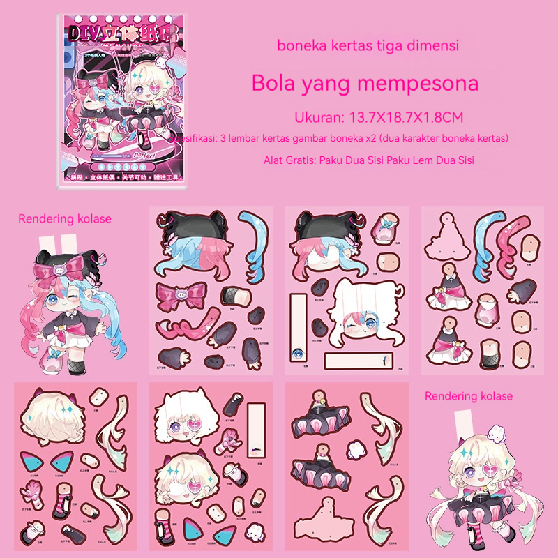 Jual Deco Paper Doll Mainan Jadul Bongkar Pasang BP toca boca paper ...