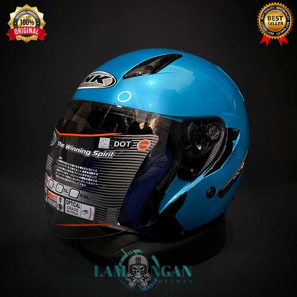 Jual HELM INK METRO 2 SOLID ORIGINAL 100% SNI/DOT DOUBLE VISOR | Shopee ...