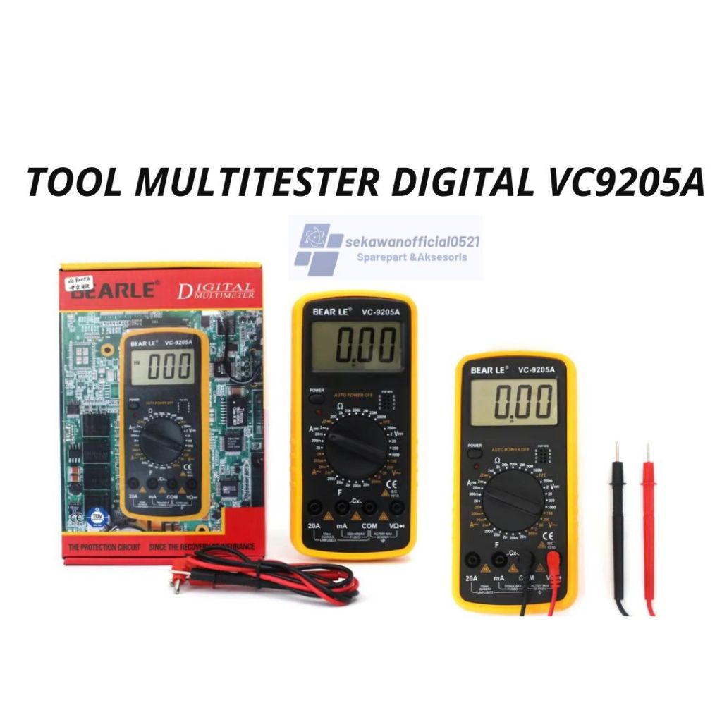 Jual MULTITESTER DIGITAL VC9205A ORIGINAL | Shopee Indonesia