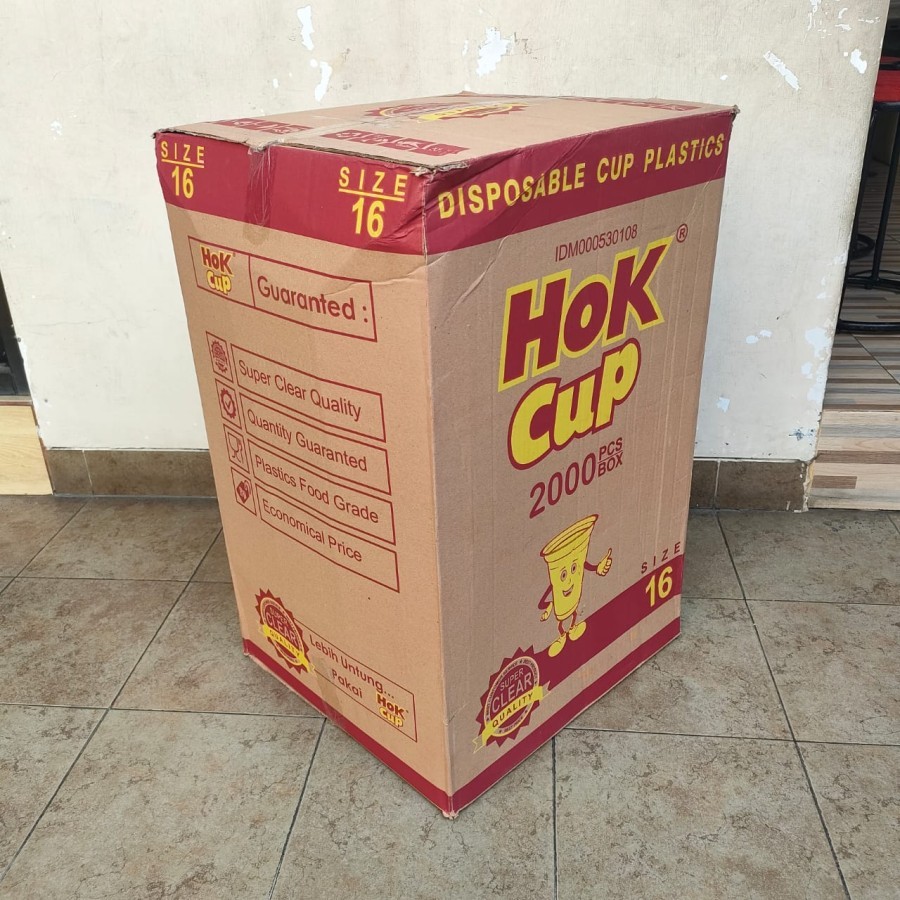 Jual Gelas Plastik Merk HOK / Gelas Pop Ice HOK Cup PER KARTON | Shopee ...
