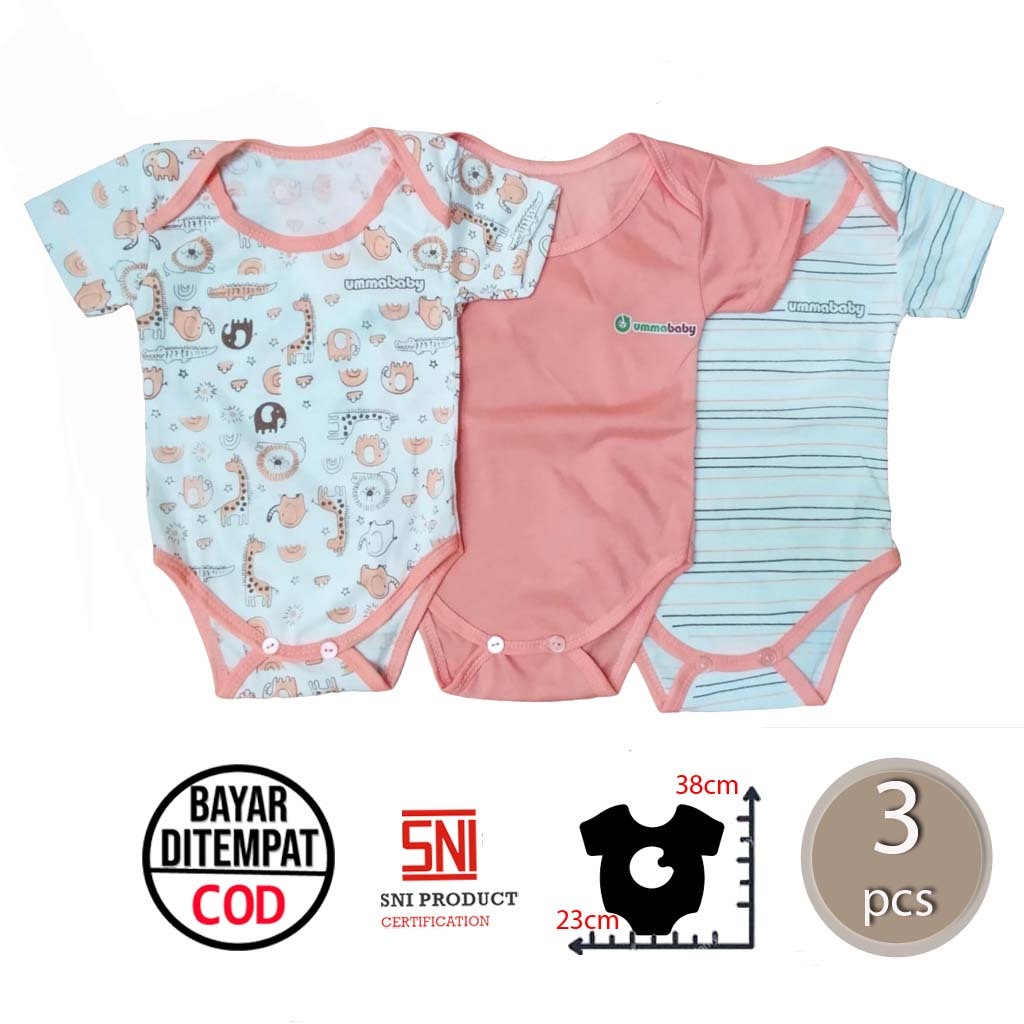 Jual ummababyshop 3pcs Jumper Bayi Segitiga Baju Bayi Newborn Baju Bayi ...