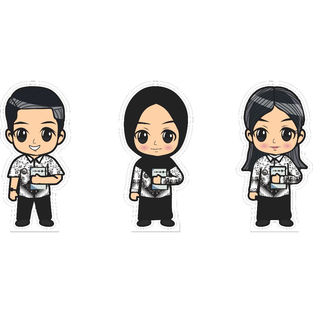 Jual Figur Piala Hari Guru Nasional/PGRI HITAM-PUTIH/Piala Selamat Hari ...