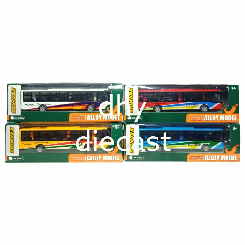 Jual Diecast bus Miniatur mobil bis city bus school bus travel alloy ...