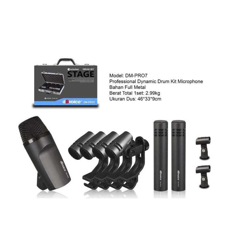 Jual Mic Drum db Voice DM PRO 7 Original dBVoice DM PRO7 Kit Drum ...
