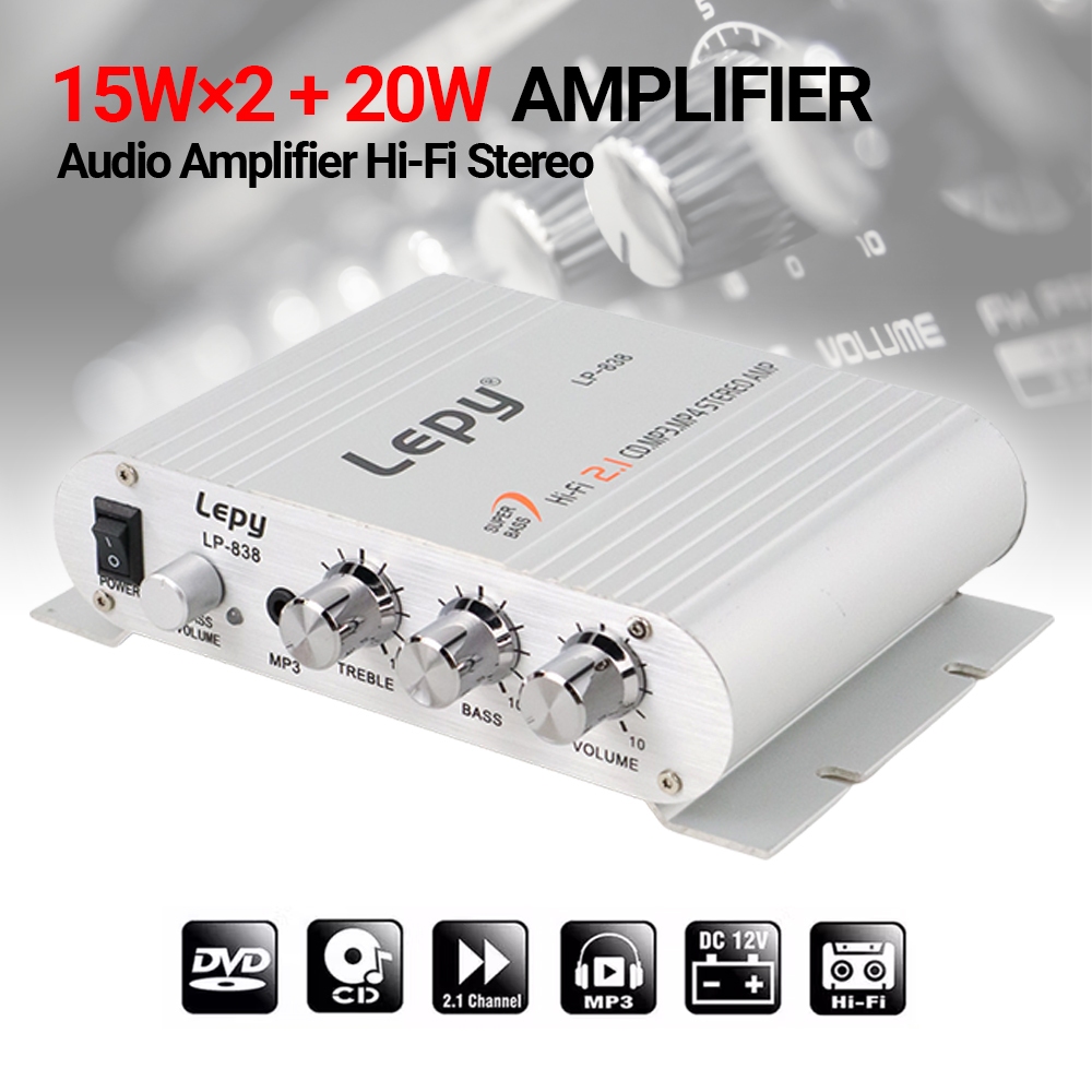 Jual Ampli bass booster power amplifier DC 12V Stereo Gler Ampli mini ...