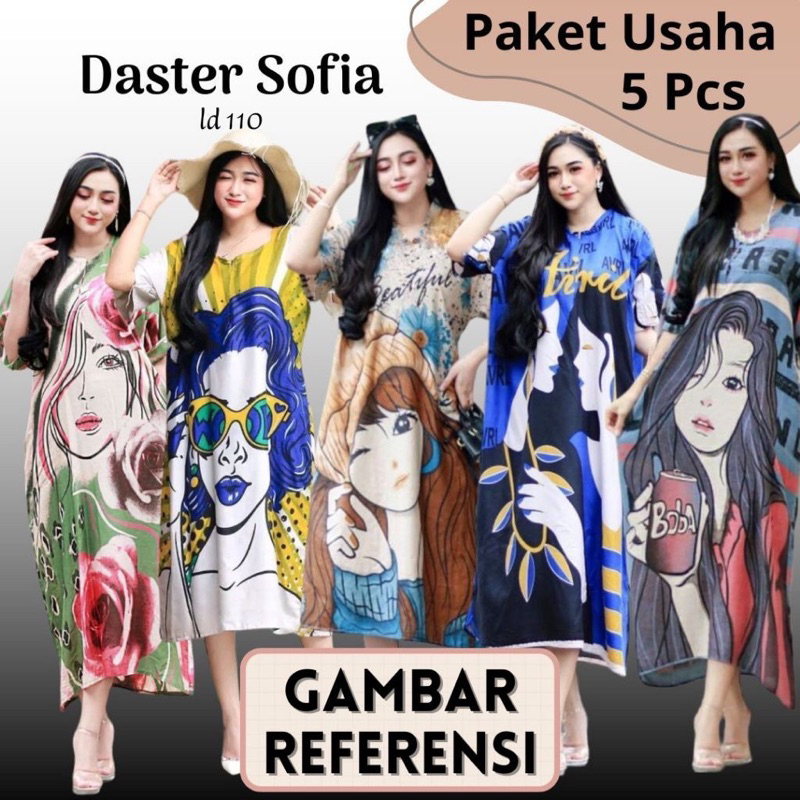 Jual Paket usaha 100 ribu dapat 3 daster Motif terbaru beda warna beda ...