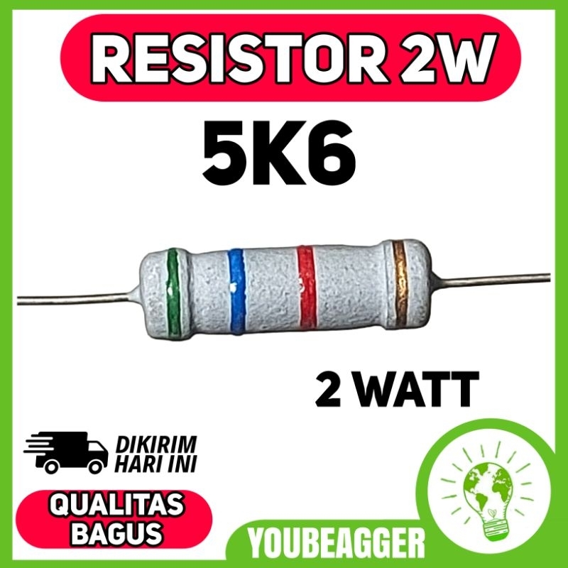 Jual Resistor 5k6 2W | Shopee Indonesia