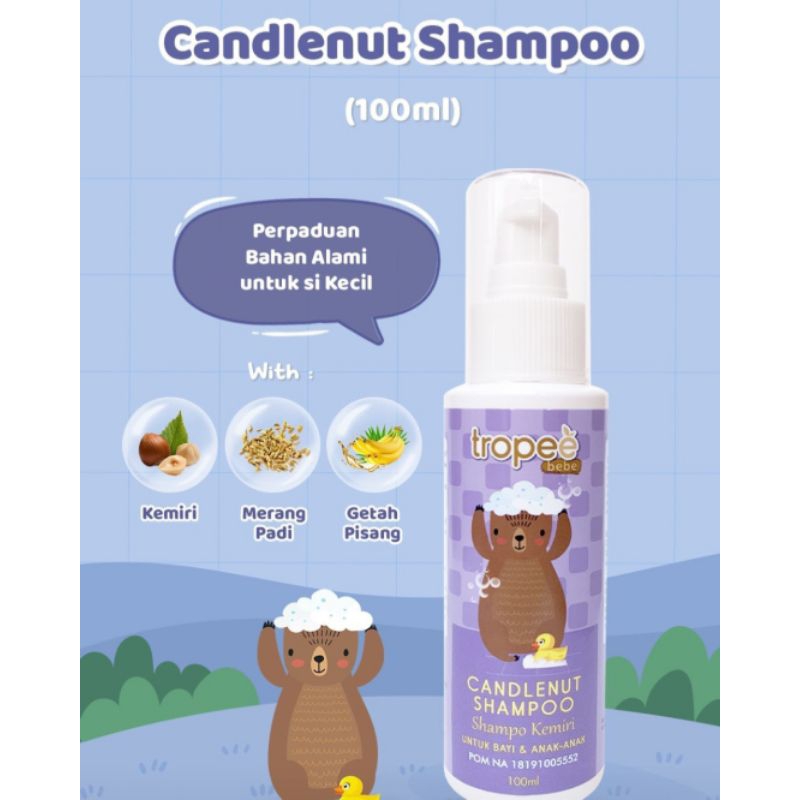 Jual Tropee bebe CANDLENUT SHAMPOO kemiri 100ml ( kepala pump) | Shopee ...