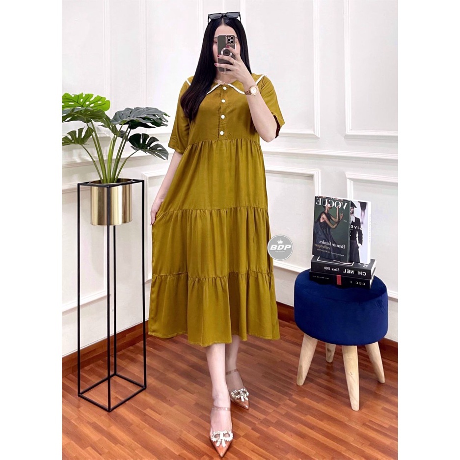 Jual Dp Ananda Daster Viral Terbaru Kekinian Premium Baju Dress Jumbo Lengan Pendek Motif