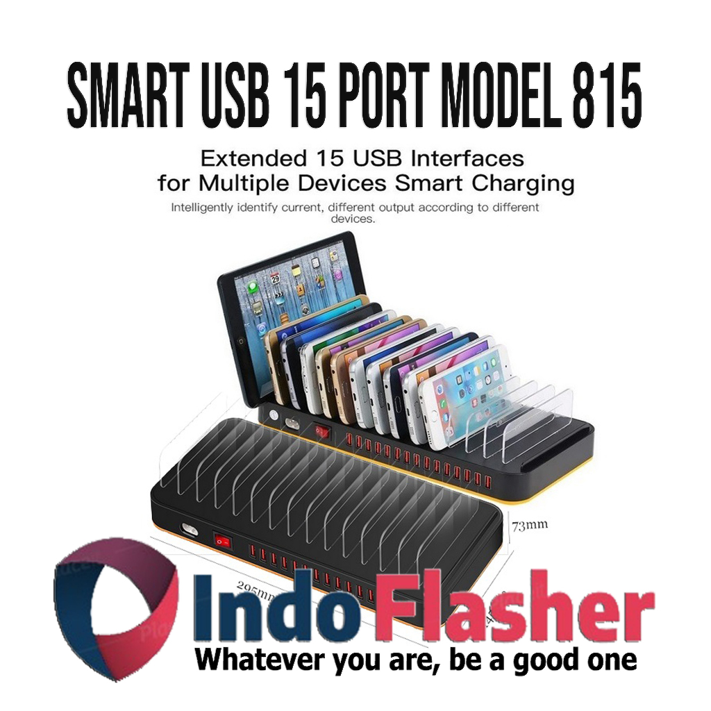 Jual Smart USB Charger Model 815 15 Port USB Fast Smart Charging ...