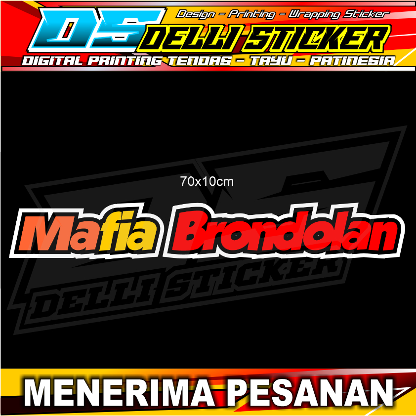 Jual Stiker Cutting Ukuran 70x10 Cm - Bisa Custom Desain Dan Tulisan ...