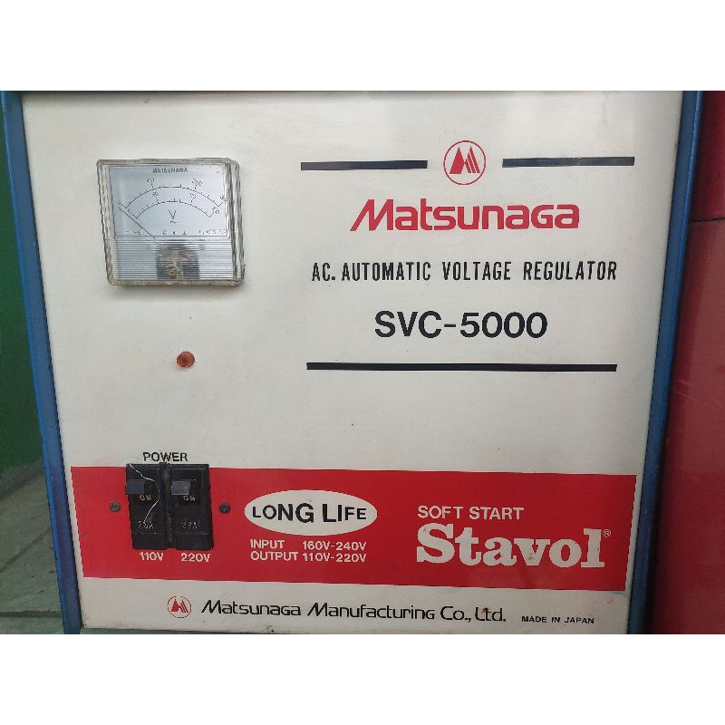 Jual stabilizer stavol matsunaga 5000 watt made in japan | Shopee Indonesia