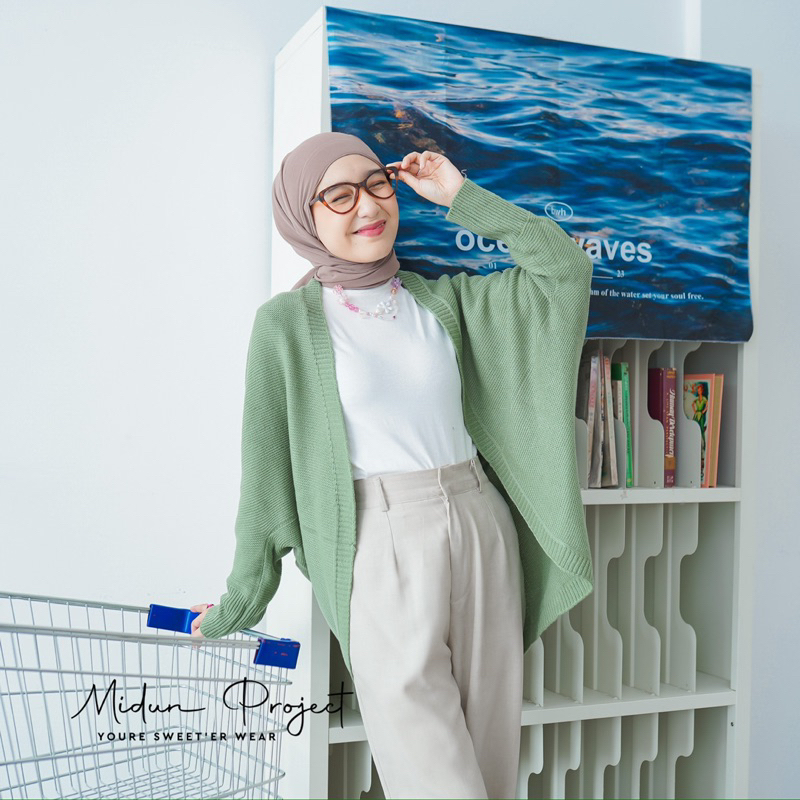 Jual Midun.project - Aira Batwing Outer Rajut Wanita | Shopee Indonesia