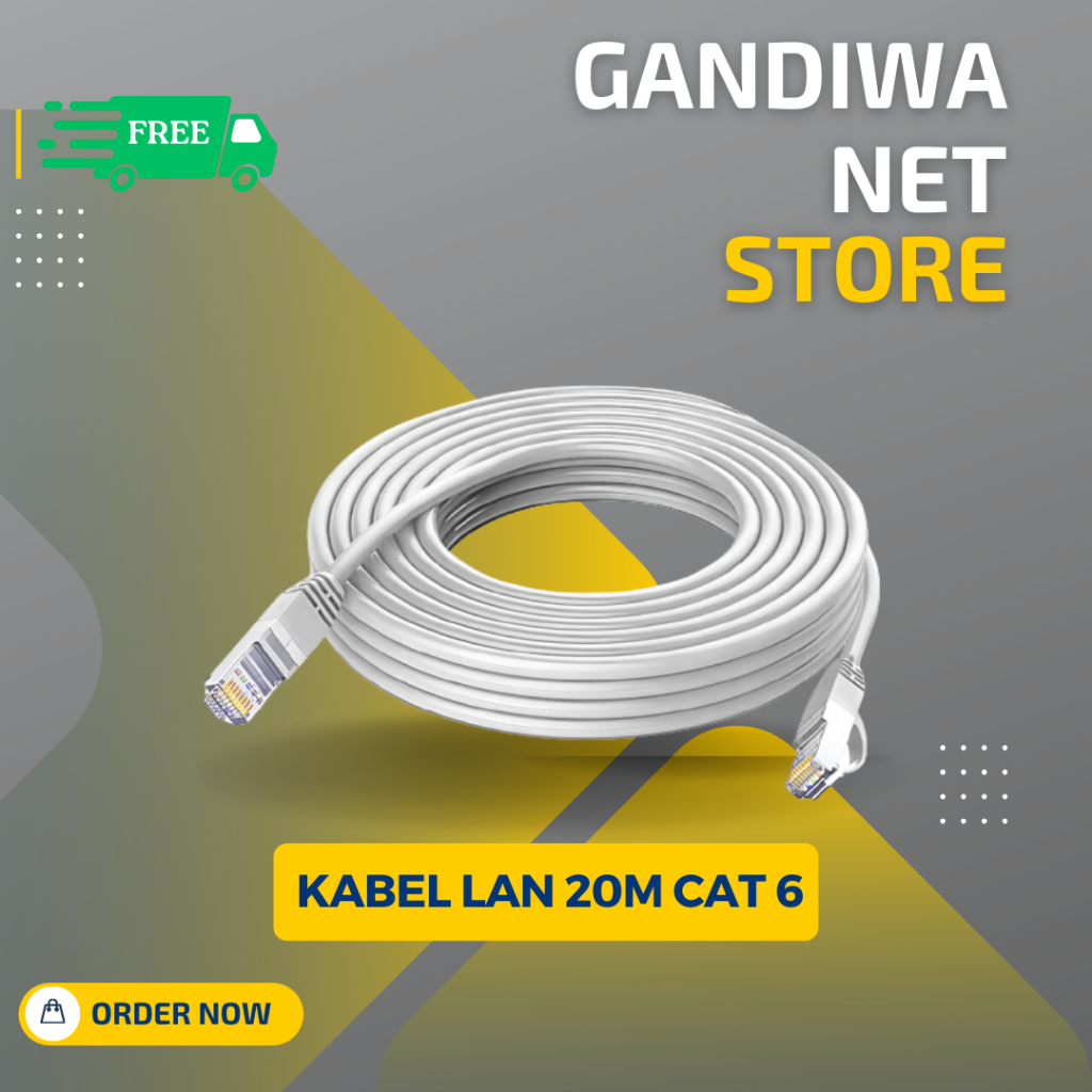 Jual KABEL CAT6 UPT LAN 20 METER GOOD QUALITY | Shopee Indonesia