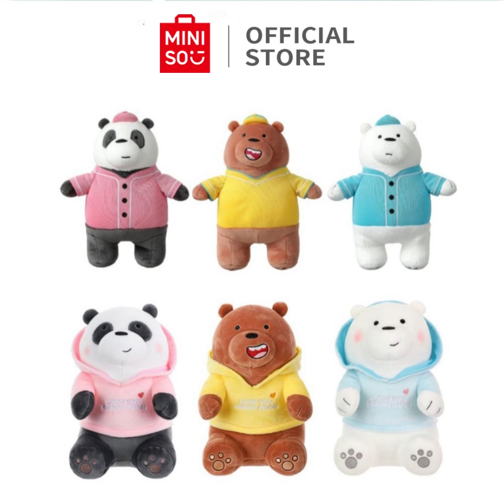Jual MINISO Boneka We Bare Bears Boneka Bantal Cute Bear Pakai Sweater ...