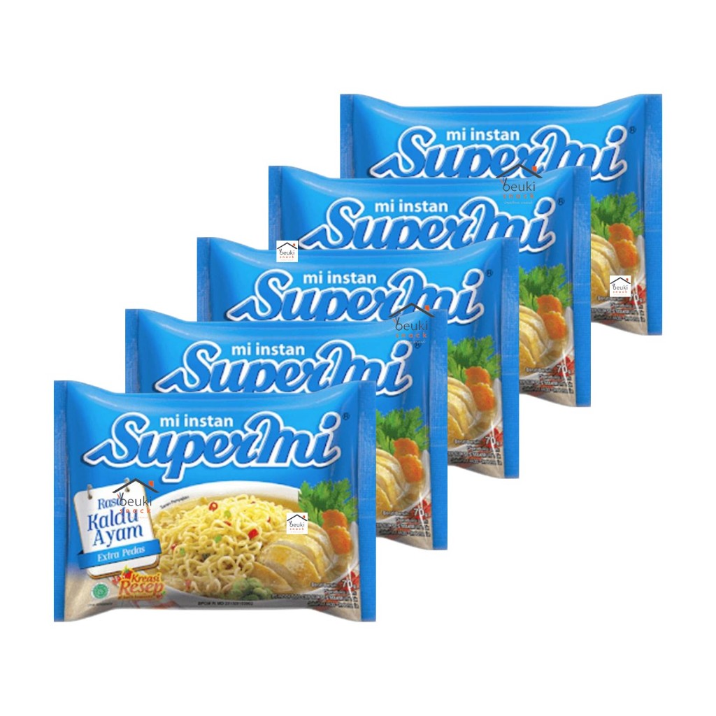 Jual 5PCS Supermi Mie Instan Kuah Rasa Kaldu Ayam | Shopee Indonesia