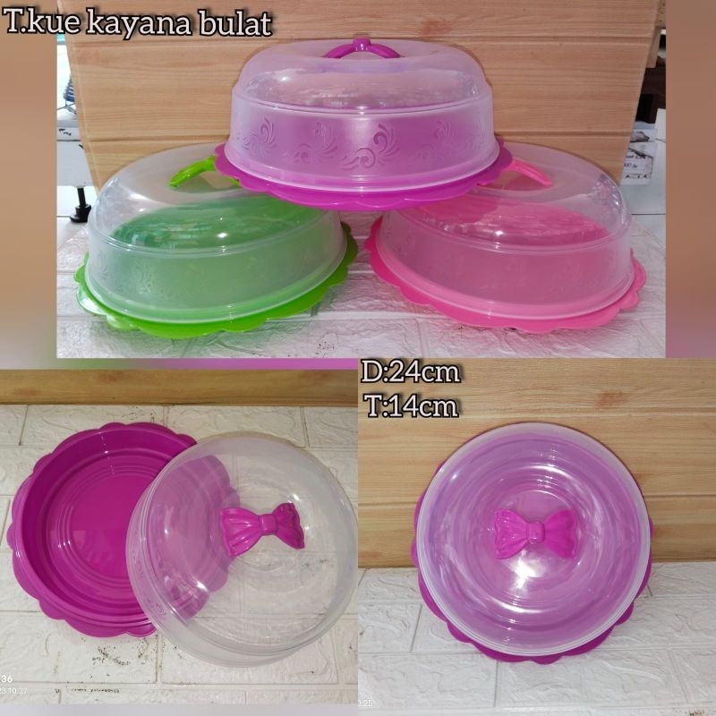 Jual Tempat kue kayana bulat tempat kue plastik | Shopee Indonesia