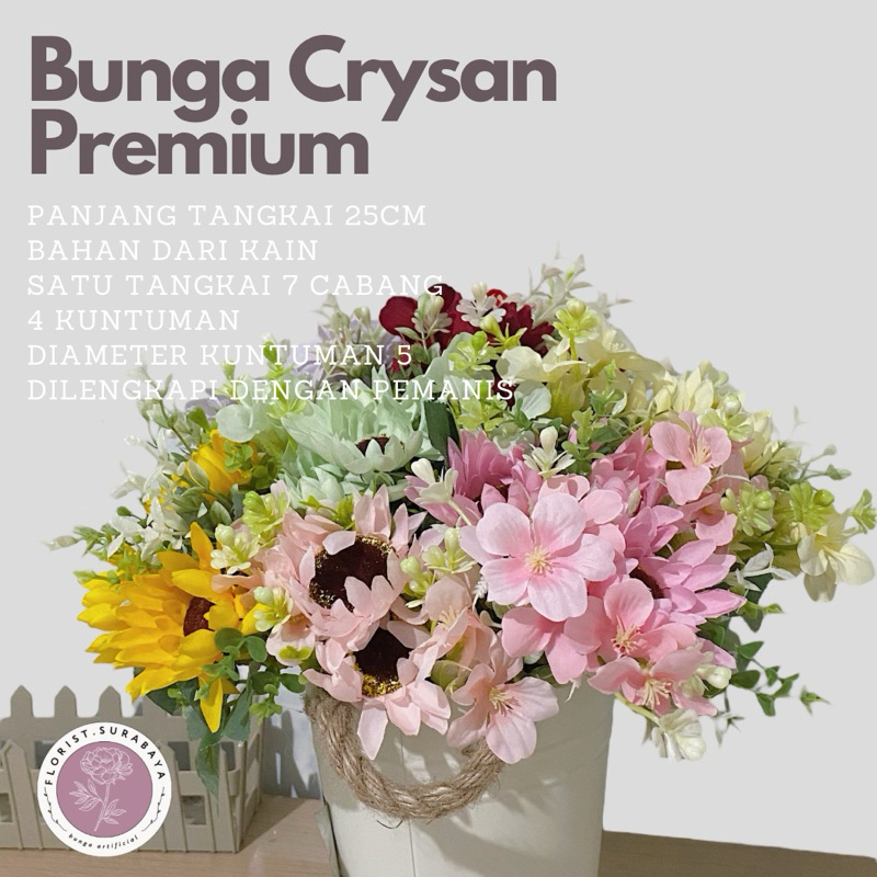 Jual BUNGA CRYSAN PREMIUM CABANG 7-BUNGA ARTIFICIAL MURAH-BUNGA ...