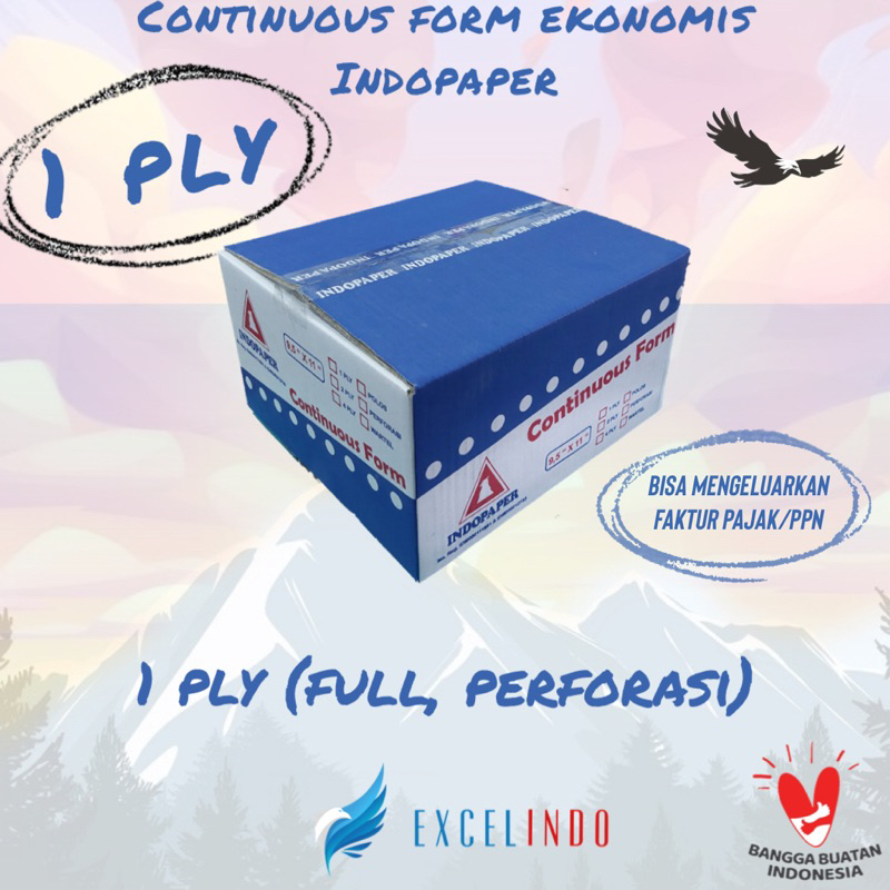 Jual continuous paper 1ply / continuous paper 1 ply / continuous form 1 ...