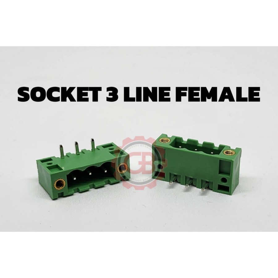 Jual SOCKET DU 3 LINE FEMALE / SOCKET 3 KAKI MESIN BORDIR KOMPUTER ...