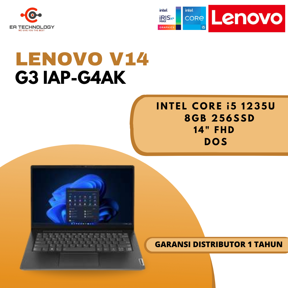 Jual LENOVO V14 G3 IAP-G4AK Core i5-1235U 8GB 256SSD 14" FHD DOS ...