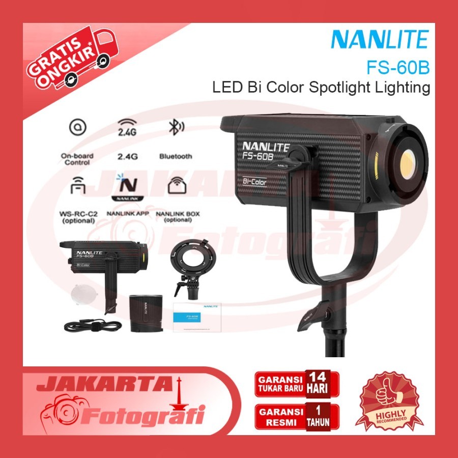 Jual Nanlite FS-60B LED Bi Color Spotlight Lighting Video FS 60 B RESMI ...