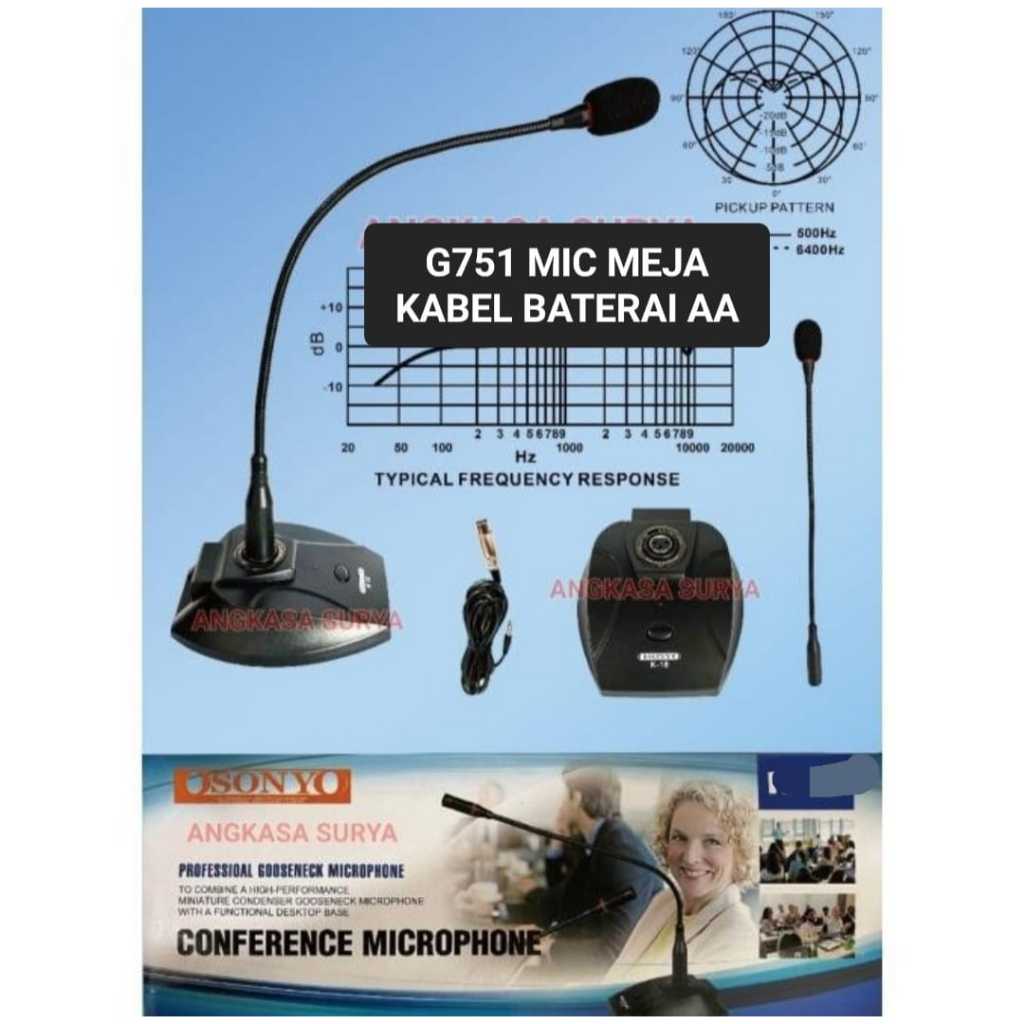 Jual G751 MIKROFON MIC MEJA TABLE CONDENSOR METING MIK MIKROPON ...