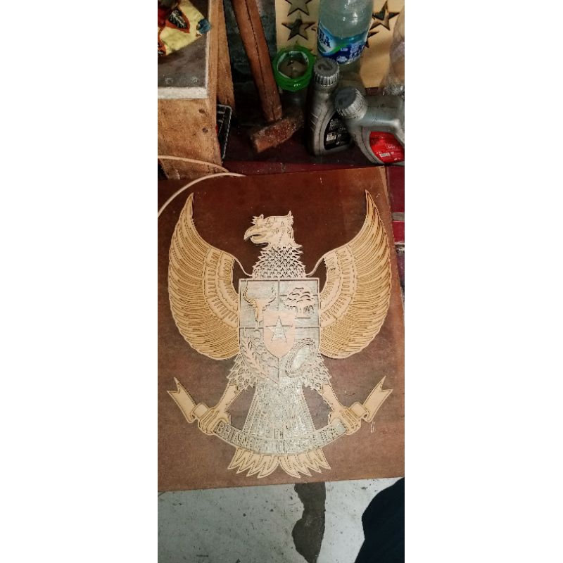 Jual Lambang Burung Garuda Pancasila ukir potong laser | Shopee Indonesia