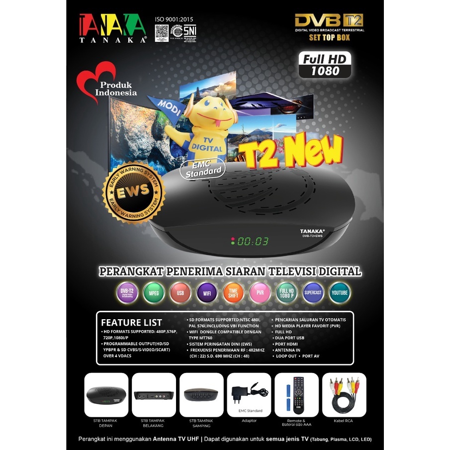 Jual STB TANAKA DVB-T2 T2NEW | Shopee Indonesia